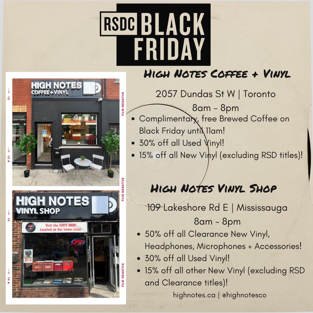 High Notes RSD Black Friday 2023 – High Notes Coffee + Vinyl
