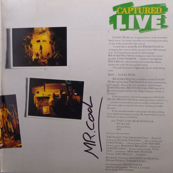 Buy Lucky Dube: Captured Live (2xLP) Vinyl Record Online for a Great ...